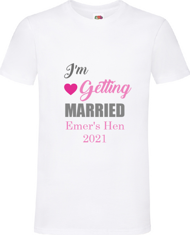 Personalised I'm Getting Married T-Shirt | Custom T-Shirt
