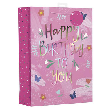 Ladies Birthday Text Gift Bag | Party Supplies & Decorations