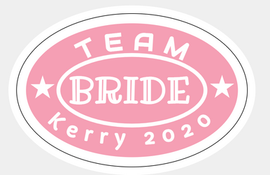 Personalised Pink Team Bride Labels (8 Pack) | Party World
