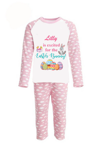 Personalised Easter Girl Pyjamas | Kids Pyjamas