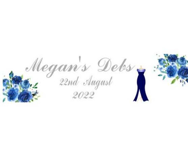 Personalised Blue Debs Banner | Custom Banners
