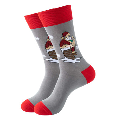 Santa Chimney Funky Socks | Christmas Accessories