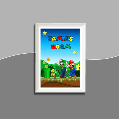Personalised Super Mario Frame | Personalised Frames