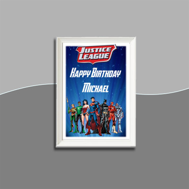 Personalised Justice League Frame | PartyWorld