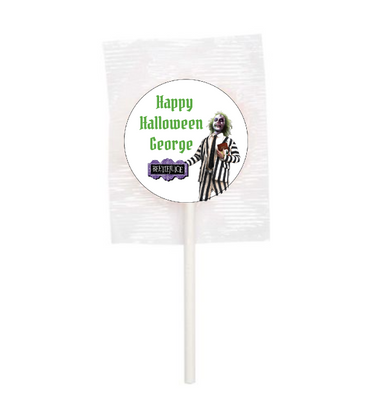 Personalised Sleezy Ghost Lollipops (15Pk)