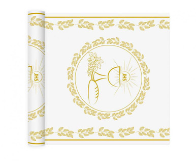 White & Gold Communion Table Runner