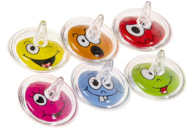 Spinning Top Smiley Face Party Favors (12 Pack)