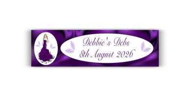Personalised Purple Debs Dress Banner