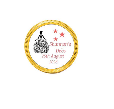 Personalised Debs Chocolate Coins (15 Pack)