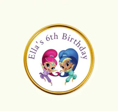 Personalised Shimmer & Shine Choc Coin (15 Pack)