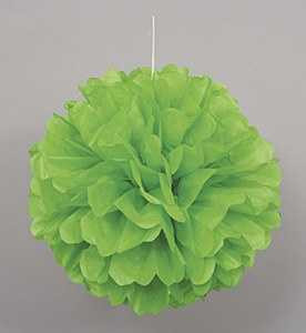 Green Puff Ball Decoration | Green Party Supplies