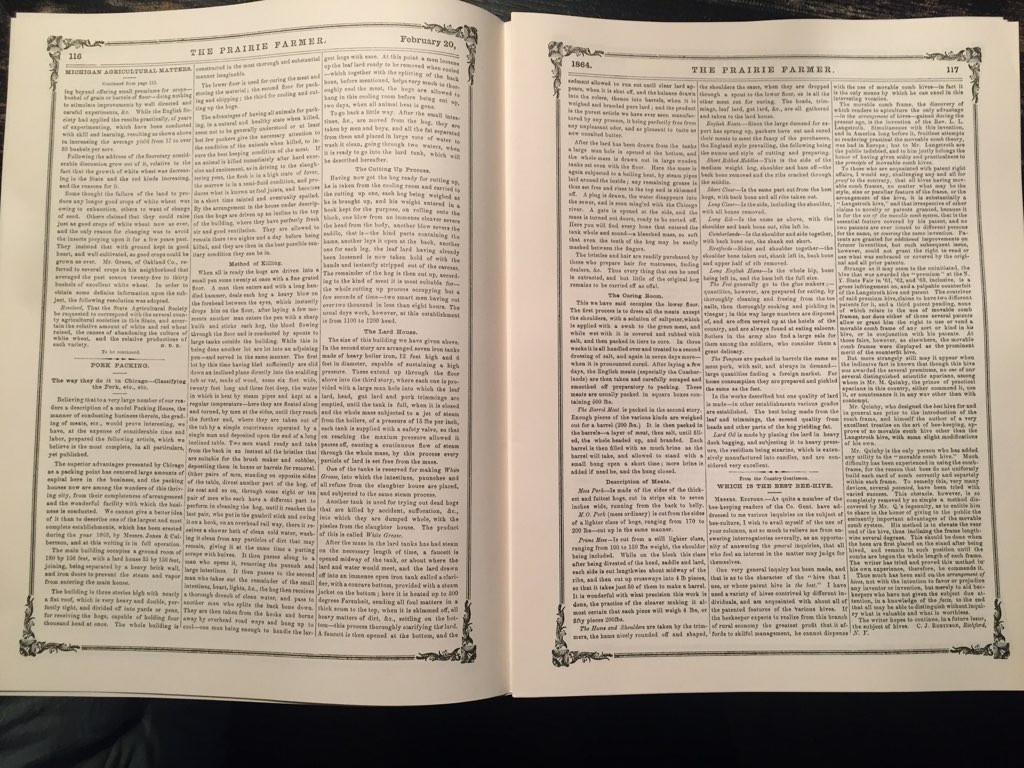 Prairie Farmer Magazine, February 1864 Issue Reprint - South Union Mills