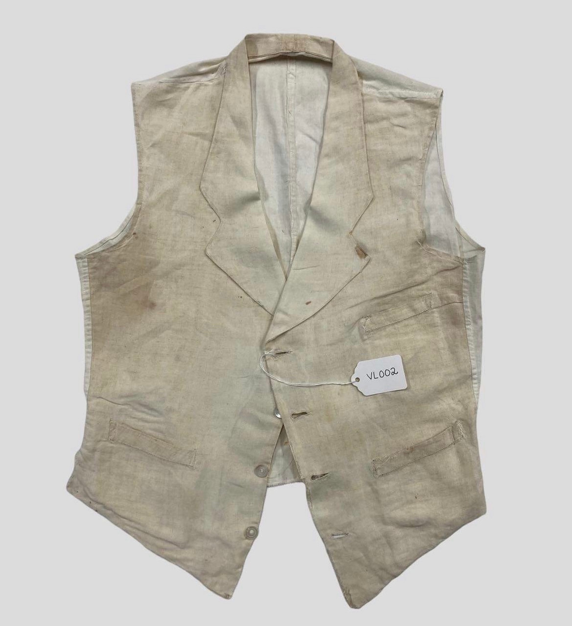 Men's Excelsior Linen Notched Collar Vest - South Union Mills