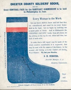 Chester County PA Civil War Soldier Socks - South Union Mills