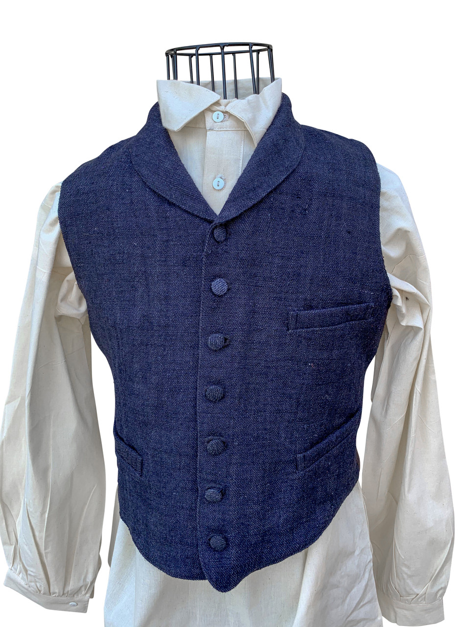 1870s - 1890s Notched Collar Vest - South Union Mills