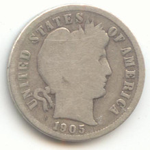 1905-O Micro O Barber Dime, Good - ebwcoin