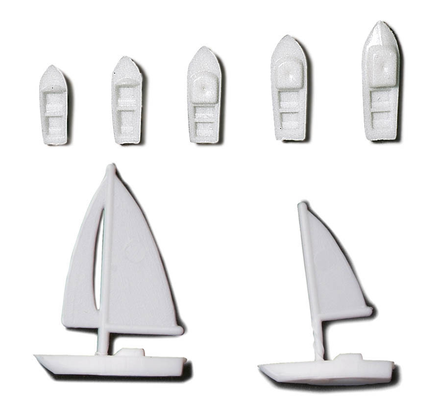 White Polystyrene Motor Boats
