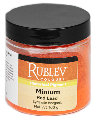 Rublev Colours Minium Pigment (Red Lead/Surik) 100g | Natural Pigments