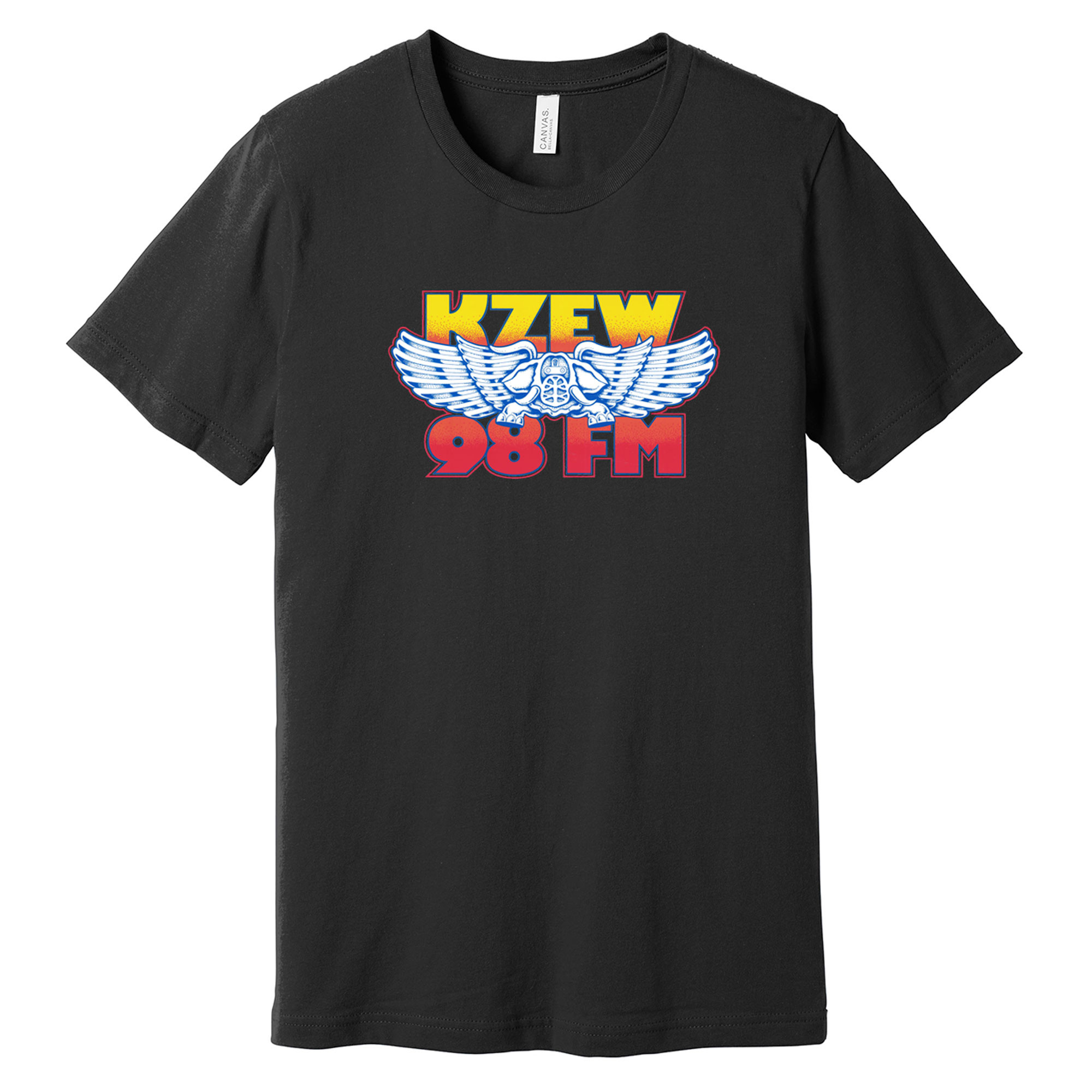 KZEW 98 FM Elephant – BLACK – Ringspun Cotton - Peach State Shirts