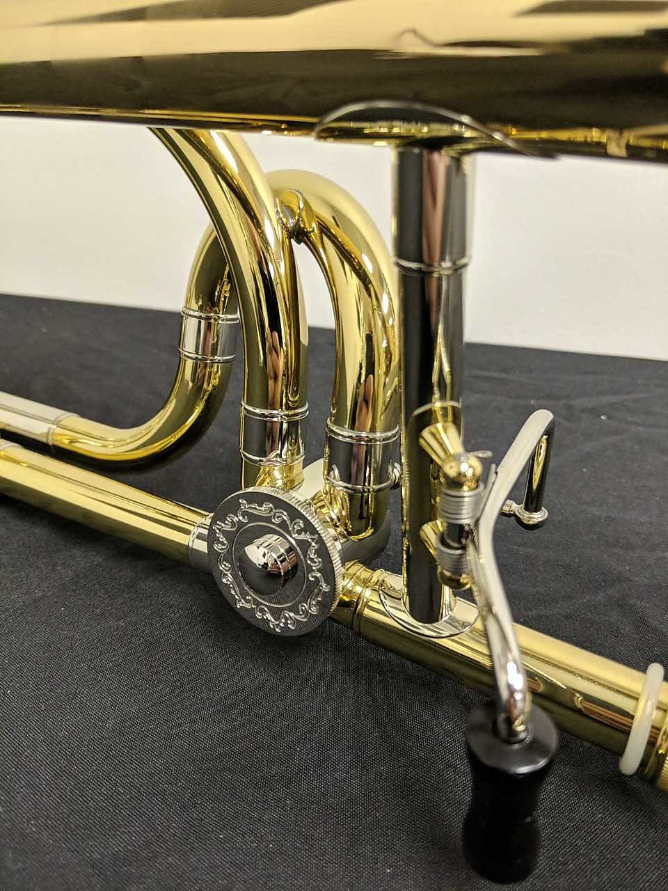 Manchester Brass Professional Tenor Trombone in Lacquer with Red Brass Bell