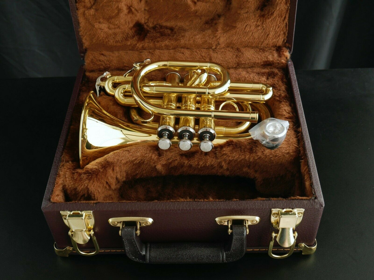 Manchester Brass Large Bell Pocket Trumpet in Polished Lacquer