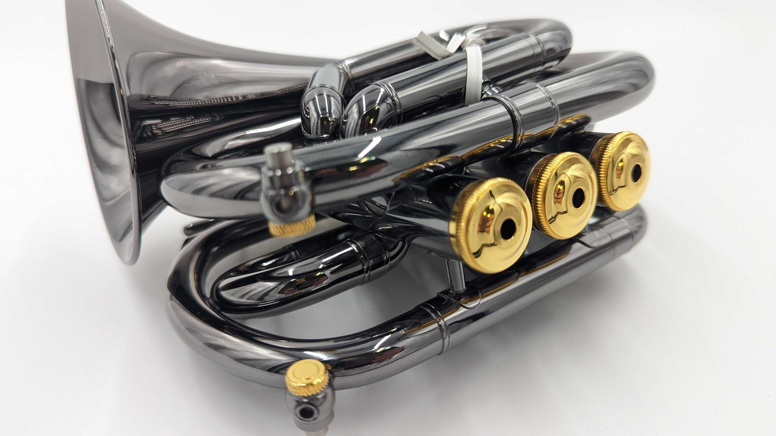 The Adorable Carolbrass Blackhawk Mini Pocket Trumpet CST-1000-YSS-Bb-L ...