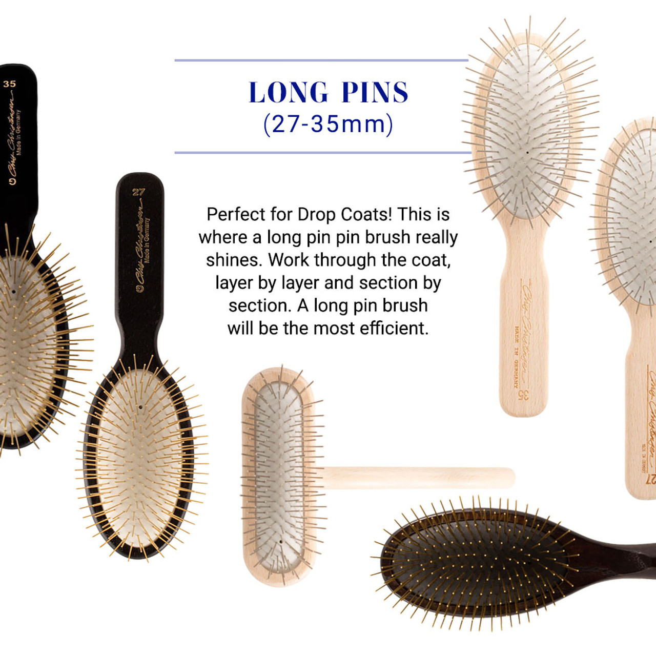 Chris Christensen Oval Pin Brush Series | Multiple Sizes