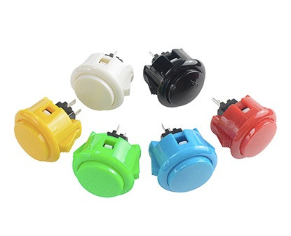 Large Arcade Button with LED - 60mm Blue - CRCibernética