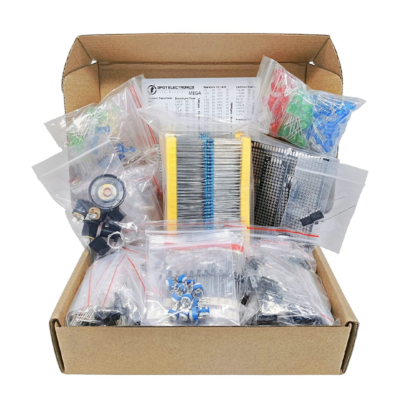 Mega Electronic Components Kit (1931 pcs) - CRCibernética
