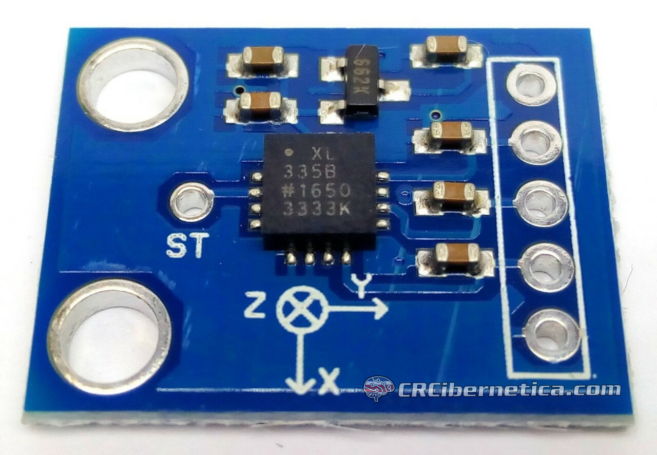Accelerometer module ADXL335 Three Axis Low-g - CRCibernética