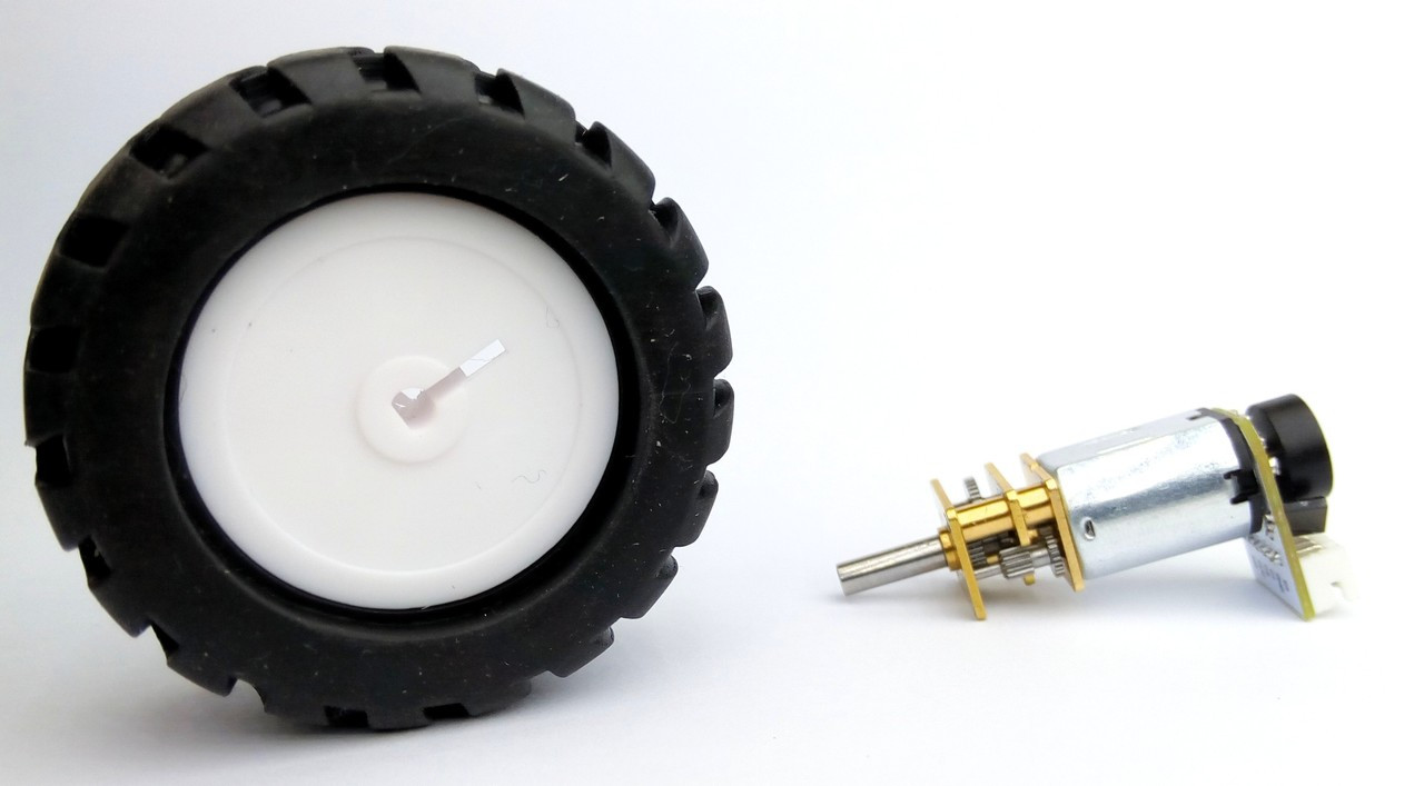 N20 gearmotor with encoder and wheel - CRCibernética