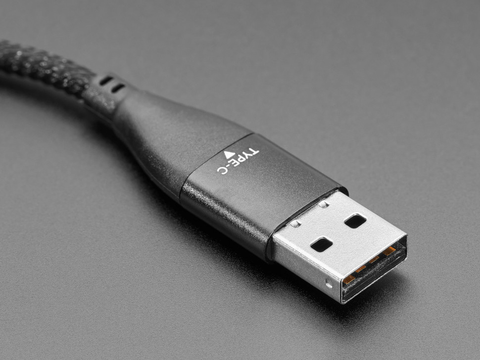 Black Woven USB A/Type-C to Type-C Cable with Magnetic Tip - 1 meter ...