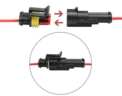 Waterproof AMP Connectors Kit 300V 12A - CRCibernética