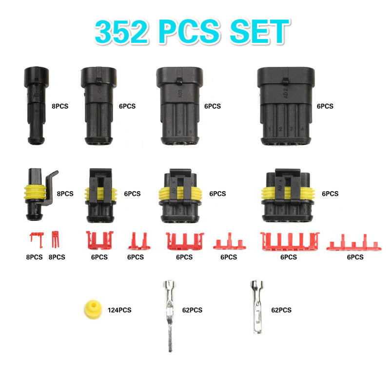 Waterproof AMP Connectors Kit 300V 12A - CRCibernética