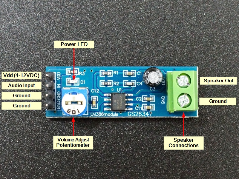 LM386 Audio Amplifier Module - CRCibernética