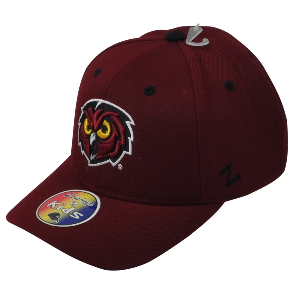 NCAA Zephyr Temple Owls Adjustable Maroon Logo Curved Bill Youth Kid ...