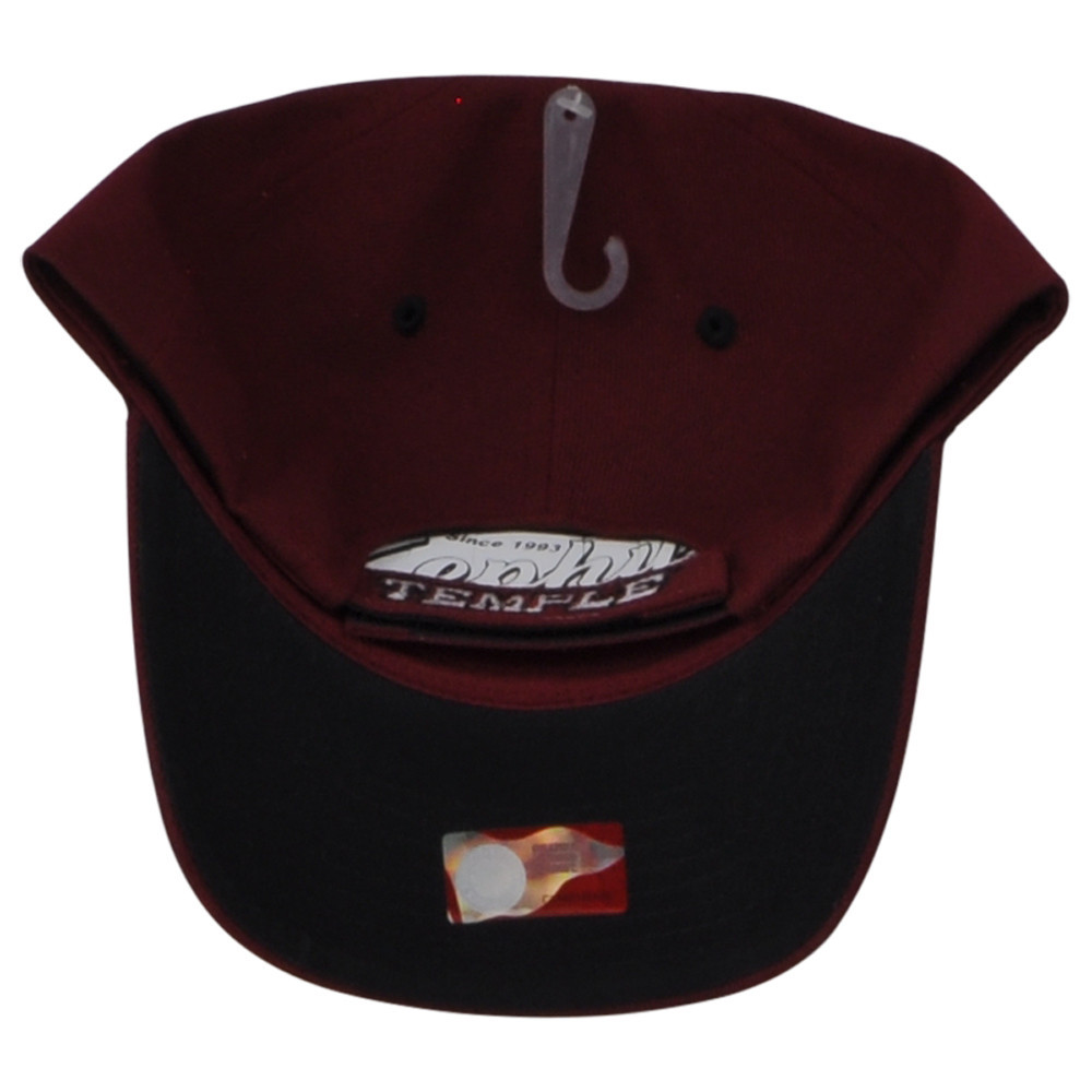 NCAA Zephyr Temple Owls Adjustable Maroon Logo Curved Bill Youth Kid ...