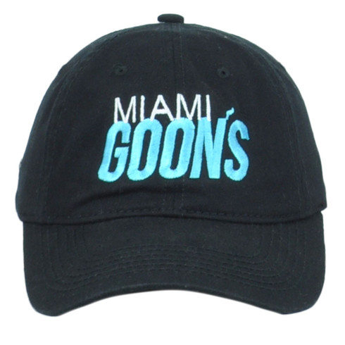 Miami Goons Basketball South Beach Colors Black Hat Cap Adjustable ...