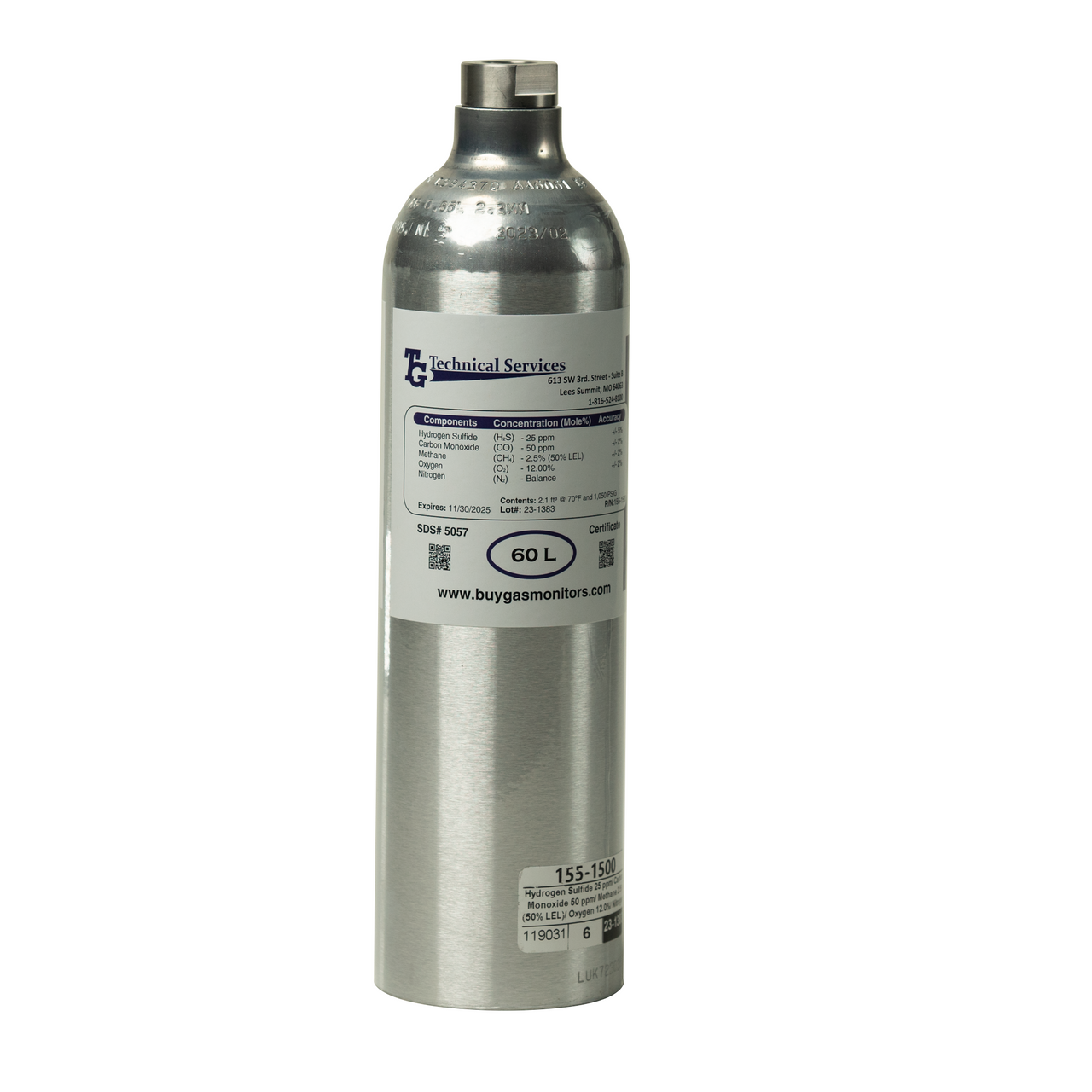 Calibration Gas for Gas Clip Technologies Multigas Monitors - TG ...