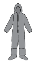 Kappler Zytron 200 Coverall with Hood, Elastic Wrists, Attached Sock Booties with Splash Guards ...