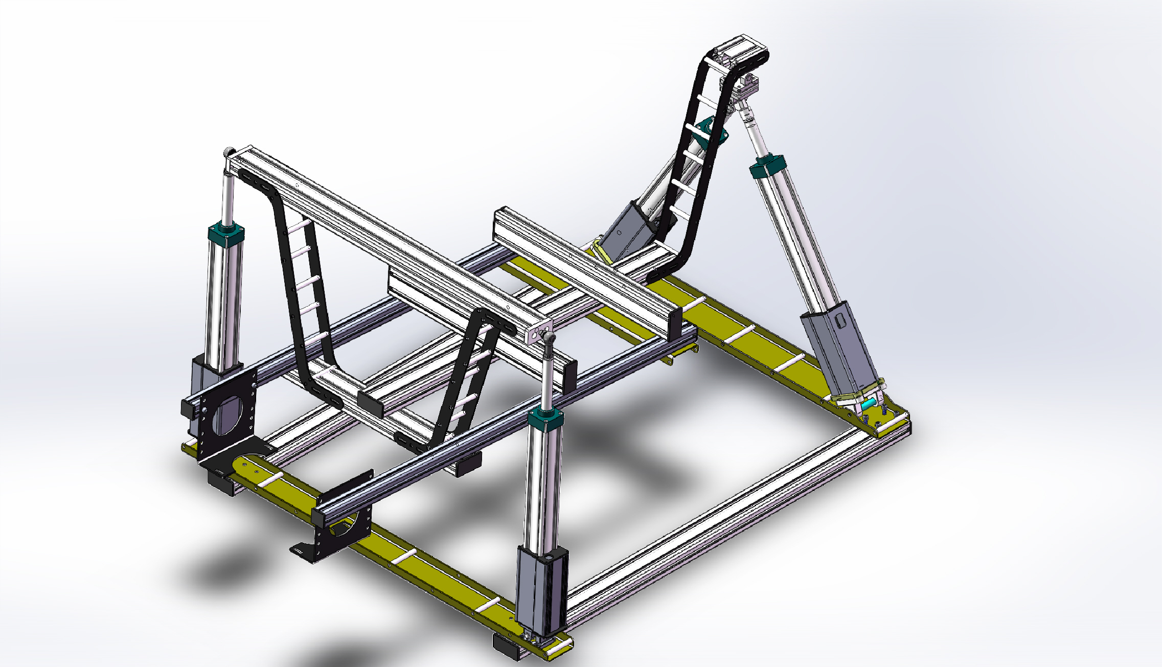 Compact Motion Racing Simulator, 4DOF with Traction Loss, long stroke ...