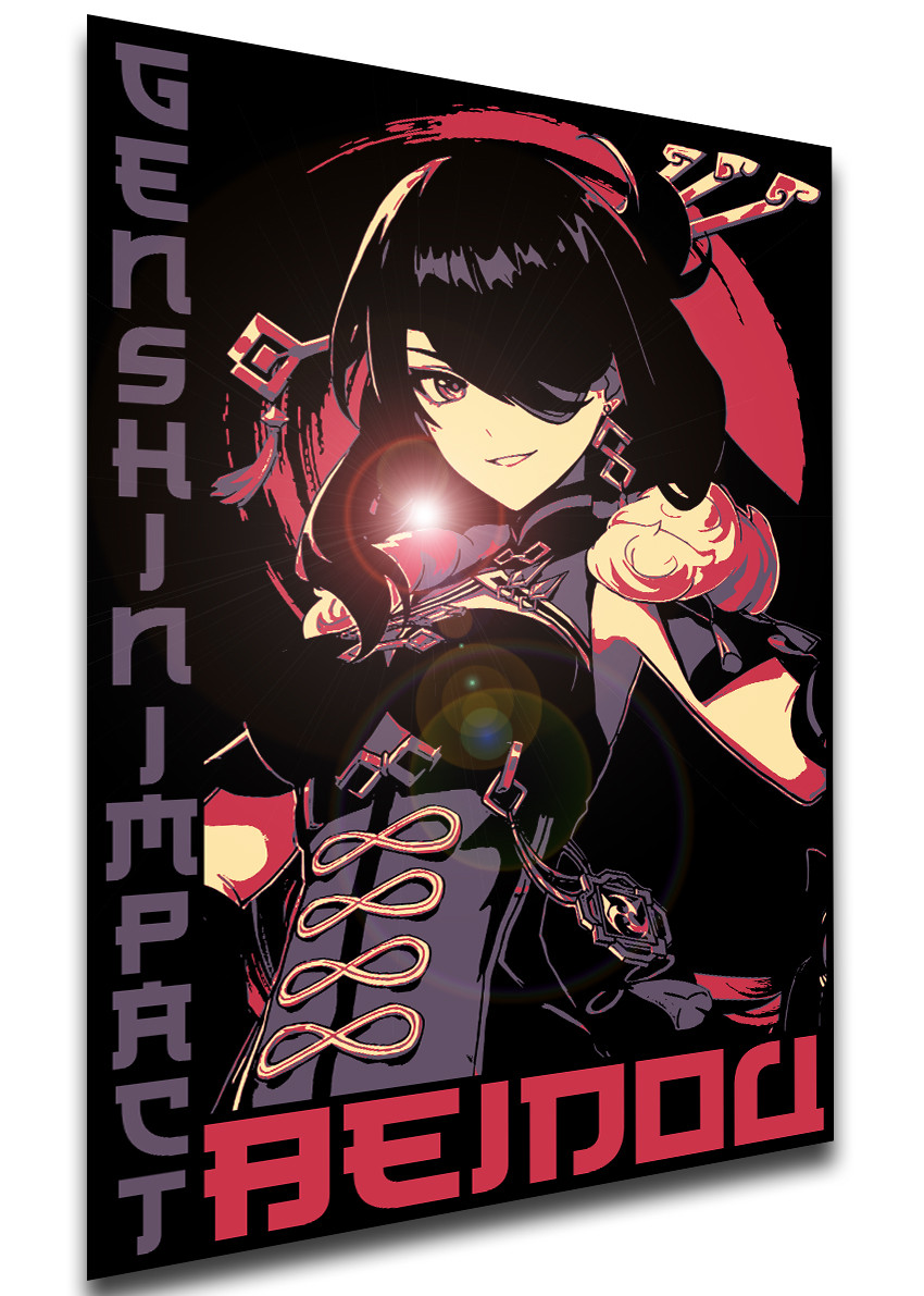 Poster Japanese Style - Genshin Impact - Beidou - Propaganda World