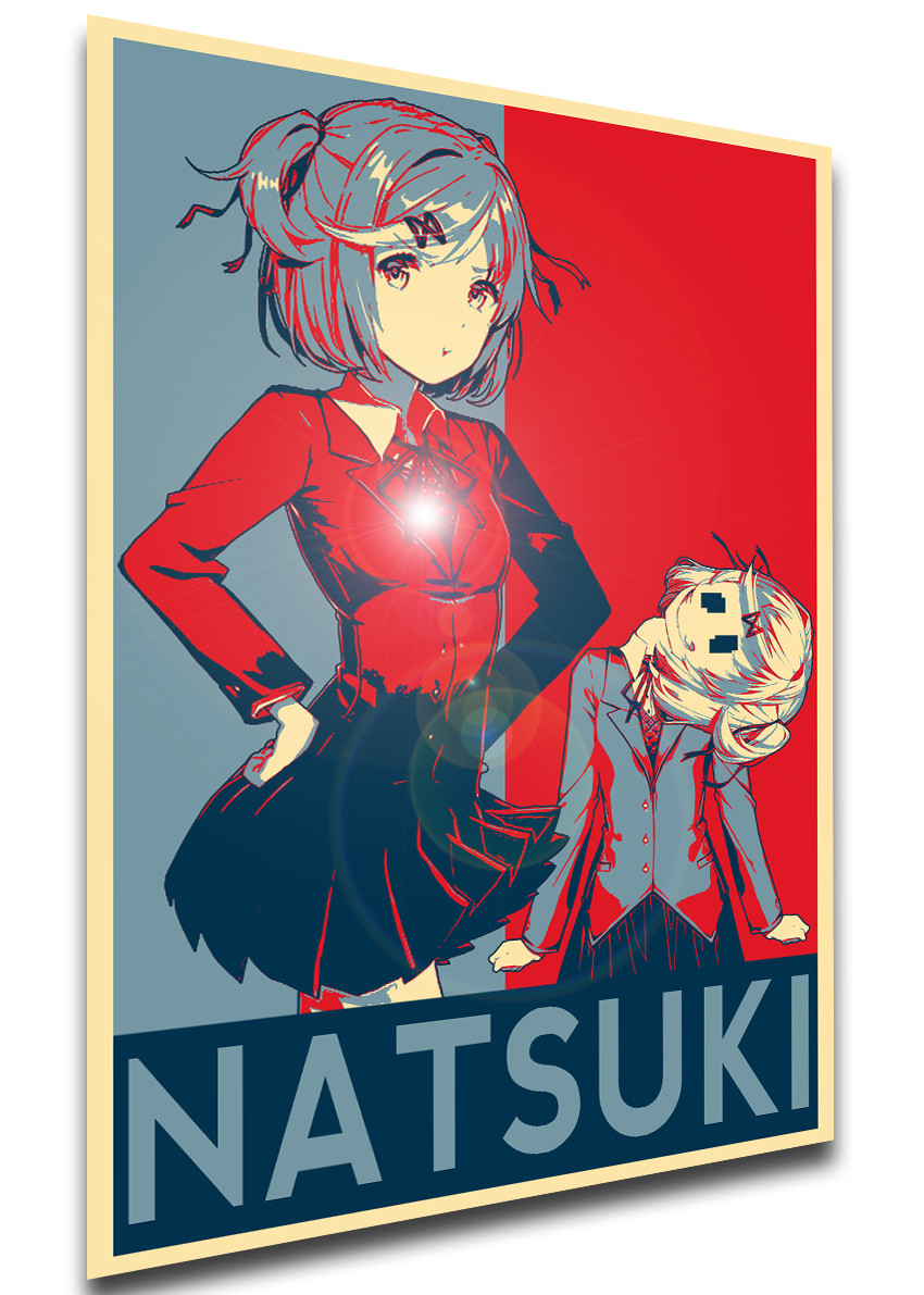 Natsuki Date Series Poster Doki Doki Literature Club Natsuki Yelling