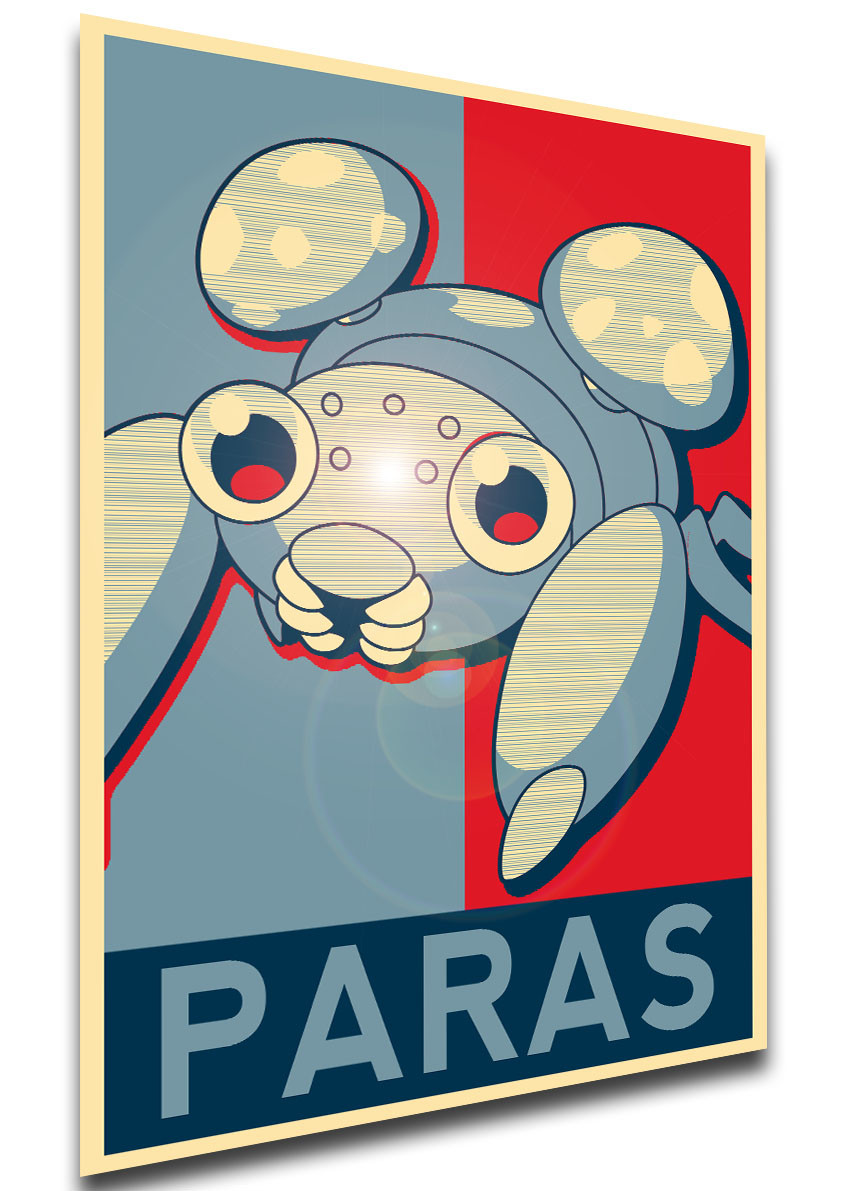 Poster - Propaganda - MA0381 - Pokemon - Paras - Propaganda World