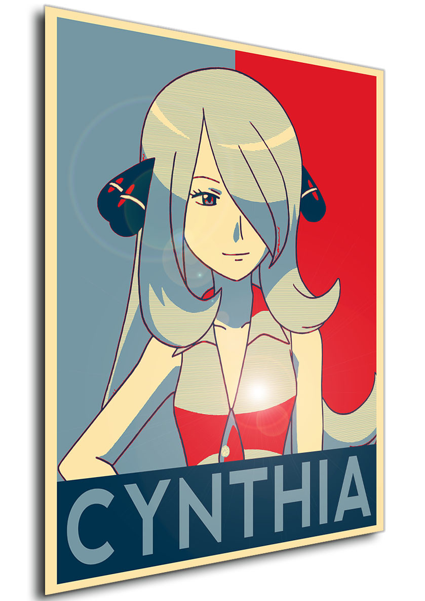 Poster - Propaganda - Pokemon - Cynthia - Propaganda World