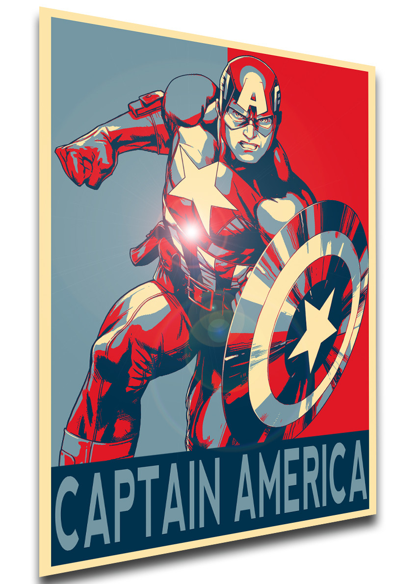 Poster Propaganda - Avengers - Captain America - Propaganda World