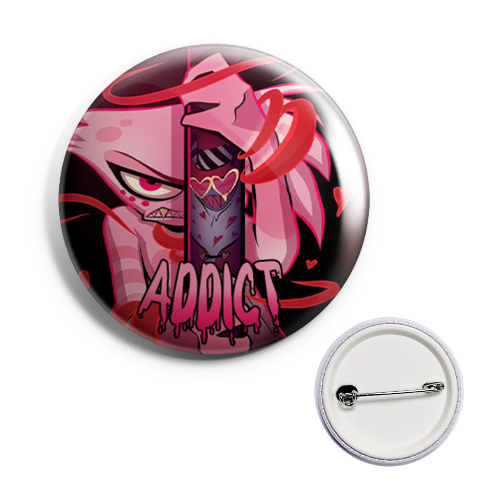 Spilla pin spilla 38mm - Hazbin Hotel - Addict - Propaganda World