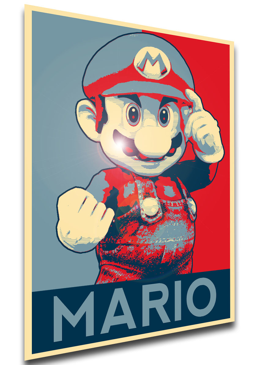 Poster - Propaganda - Smash Bros - Mario variant 2 - Propaganda World