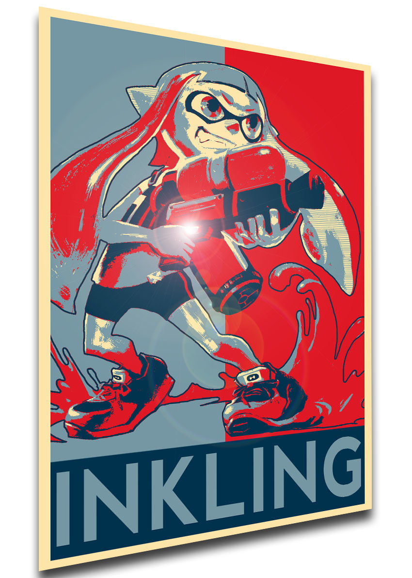 Poster - Propaganda - Smash Bros - Inkling - Propaganda World