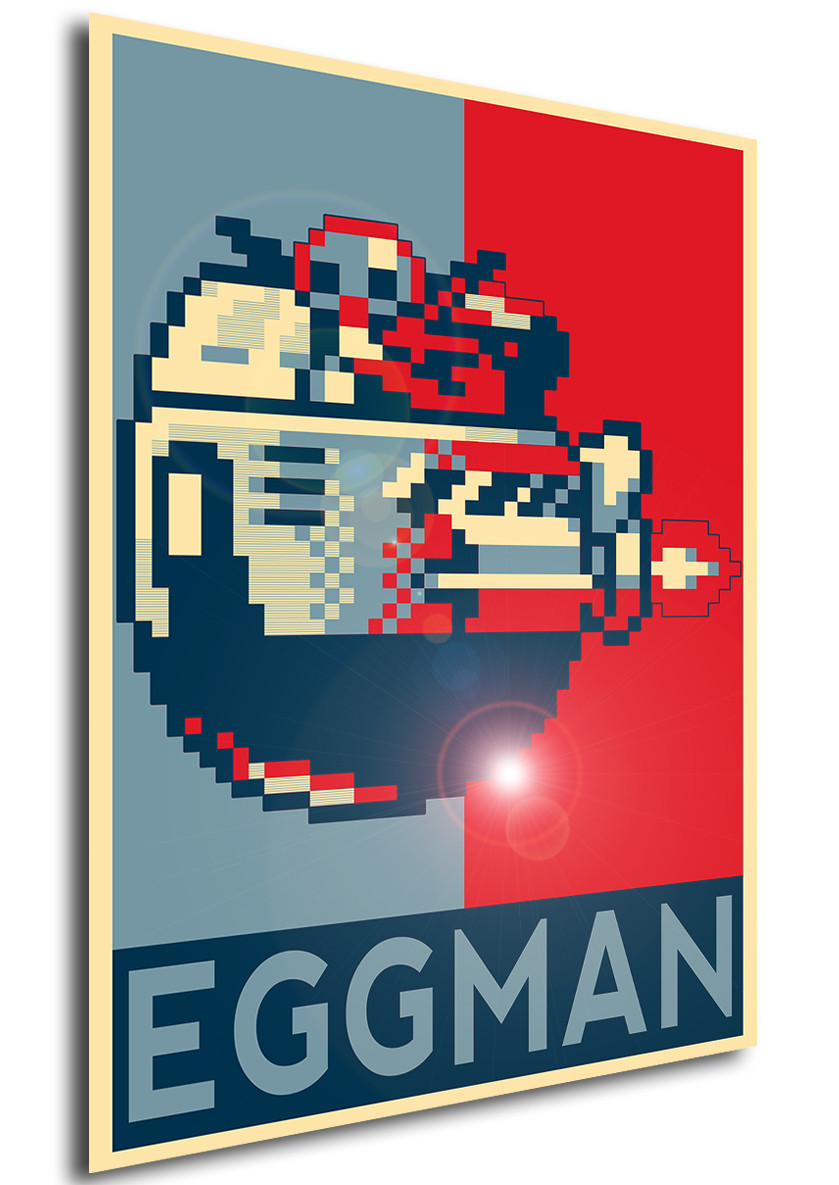 Poster - Propaganda - Pixelart - Sonic - Eggman - Propaganda World